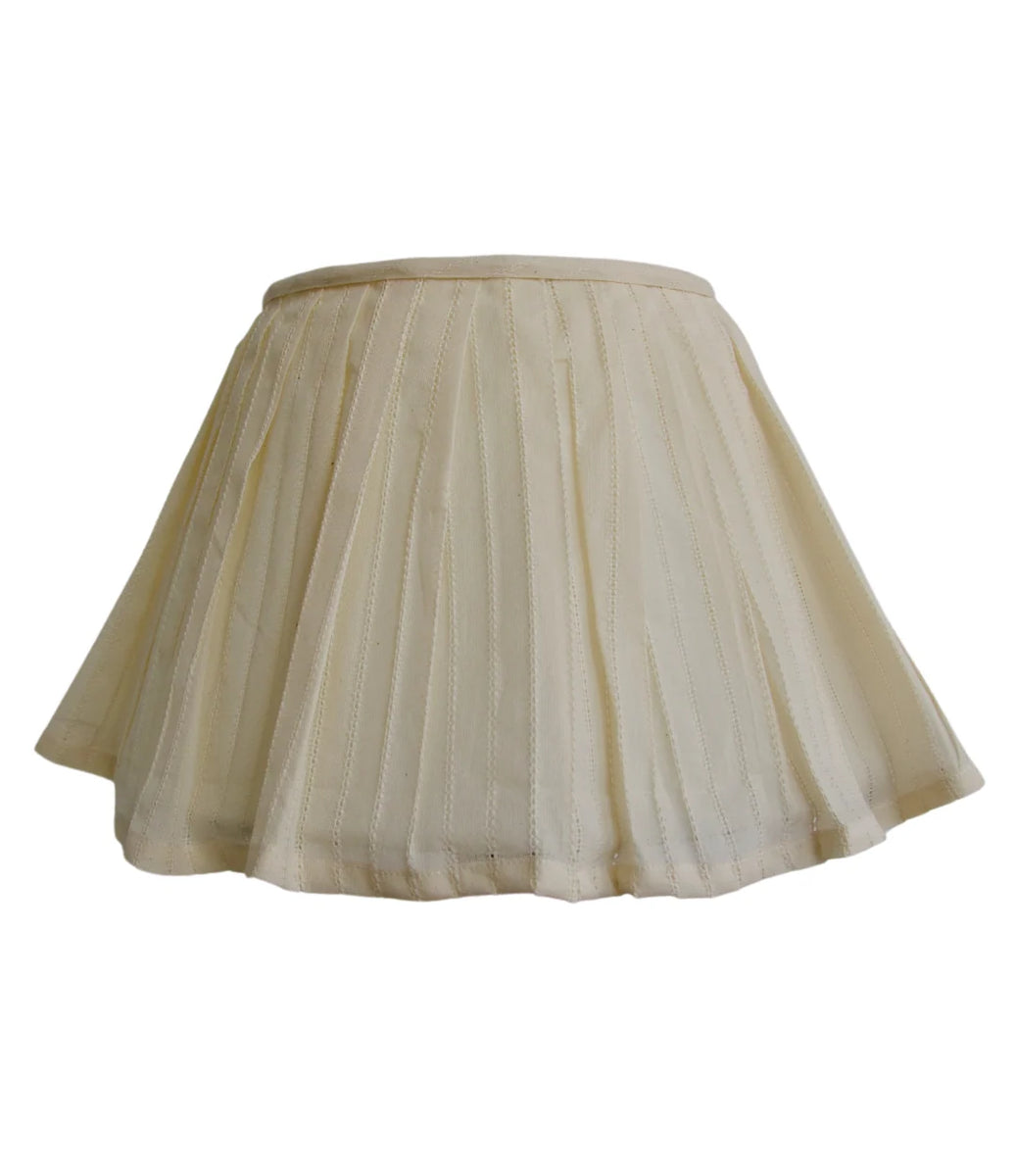 Imogen Pope | Loose Pleat Cream Embroidered Stripe Lampshade | Cream ...